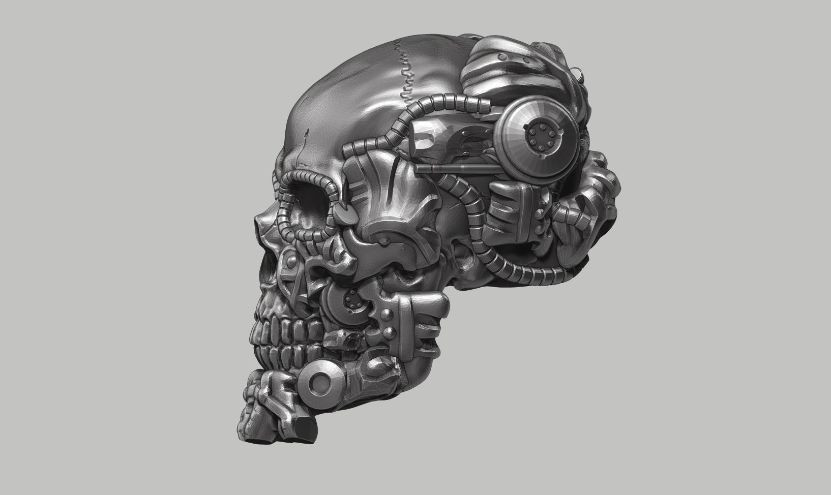 skull robot head a11 3D print model 3D model 3D printable | CGTrader