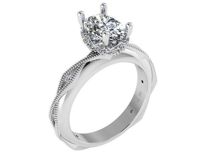 Eagle prong twisted ring 1909 3D print model 3D model 3D printable ...