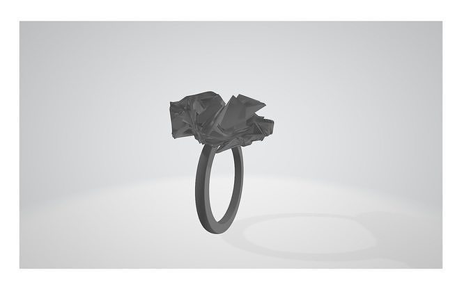 Ring Crumpled Paper 3D model 3D printable | CGTrader