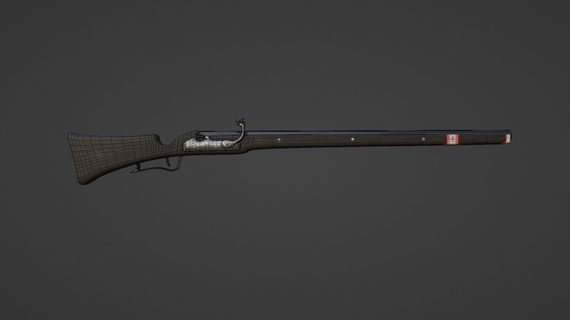 3D model 1480 Matchlock Arquebus Long Rifle VR / AR / low-poly | CGTrader