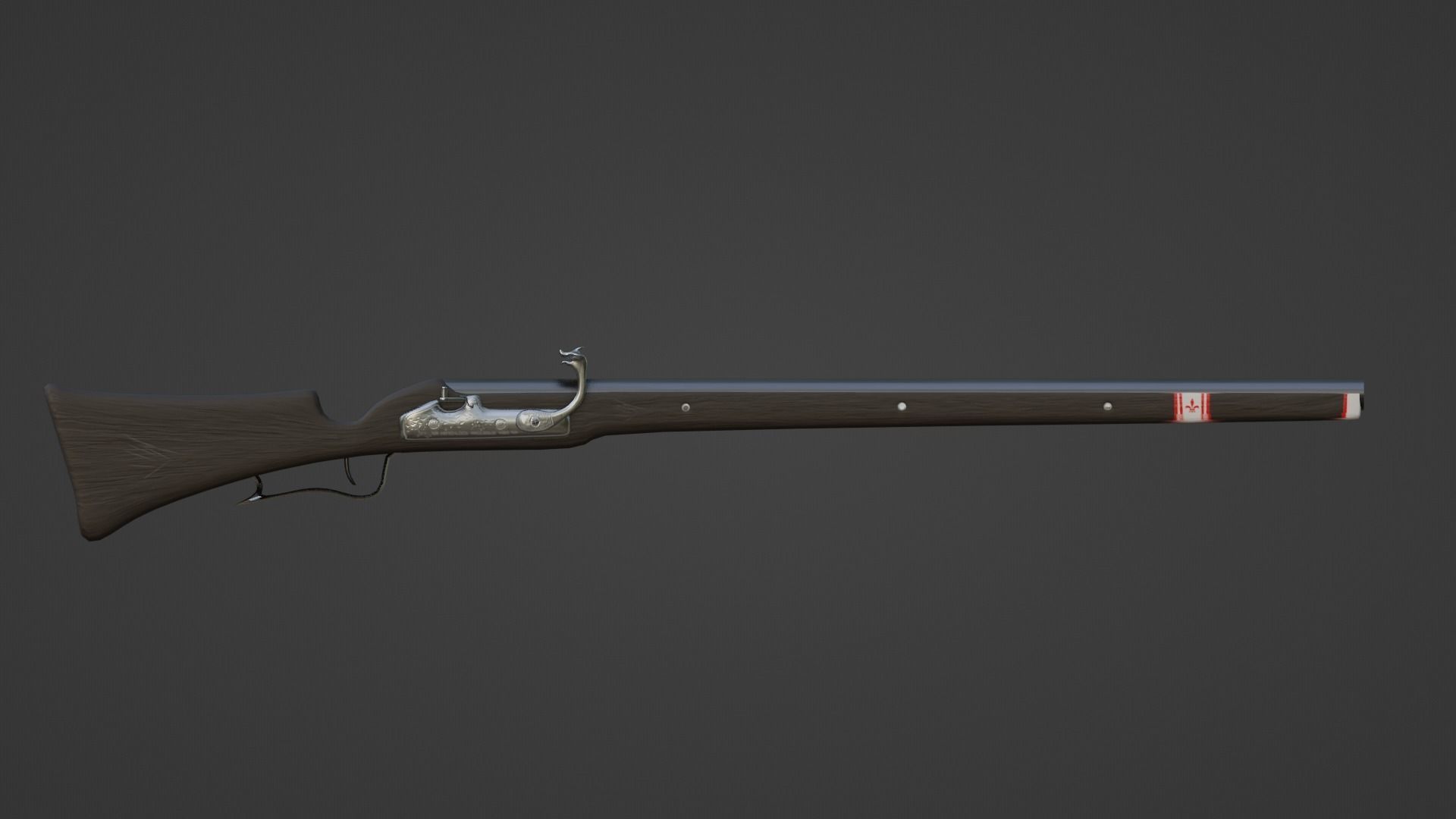 3D model 1480 Matchlock Arquebus Long Rifle VR / AR / low-poly | CGTrader