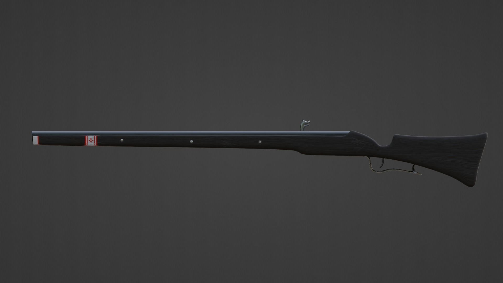 3D model 1480 Matchlock Arquebus Long Rifle VR / AR / low-poly | CGTrader