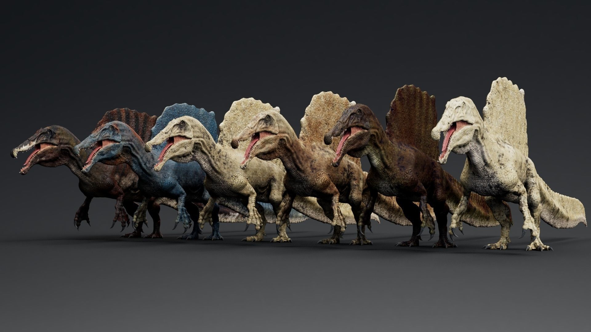 3D model Spinosaurus 2020 Unreal Engine and Unity Projects VR / AR ...