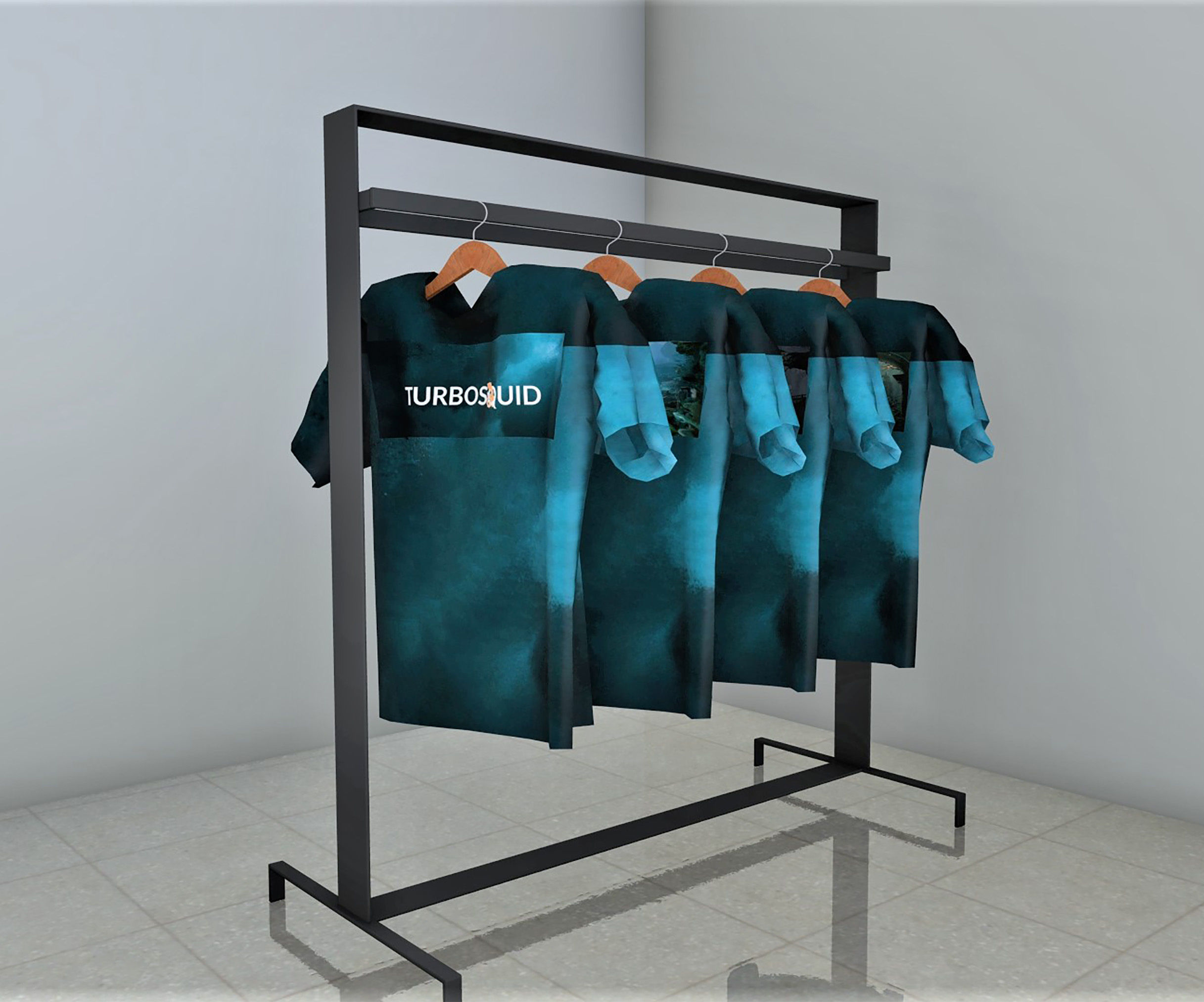 T Shirt t-shirt display rack 3D model | CGTrader
