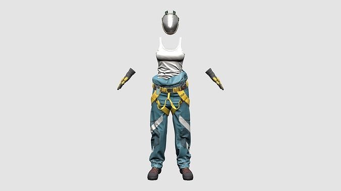 3D model Full Space Mechanic Suit Uniform VR / AR / low-poly | CGTrader