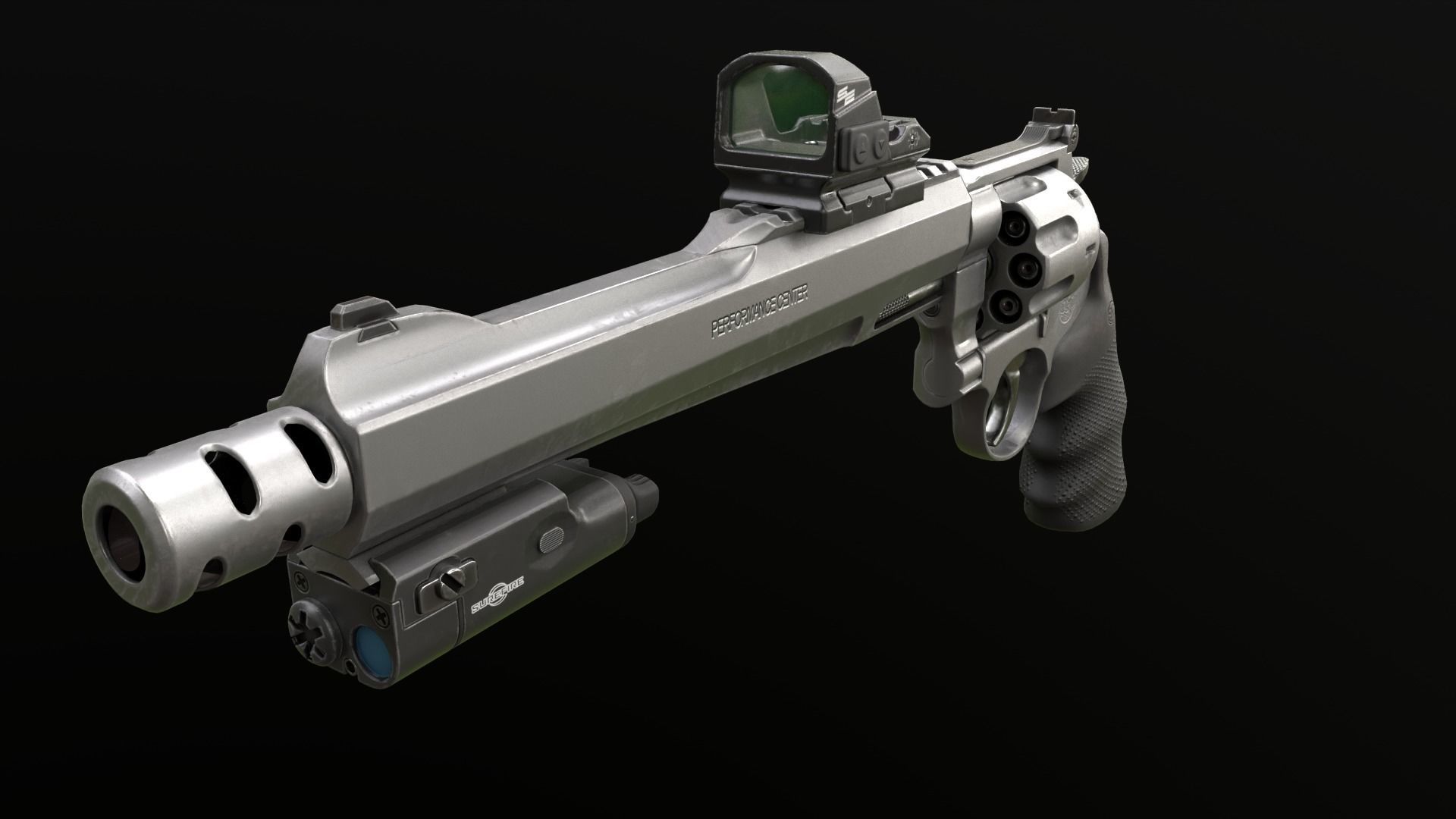 3D model Magnum Revolver Low-poly 3D model VR / AR / low-poly | CGTrader