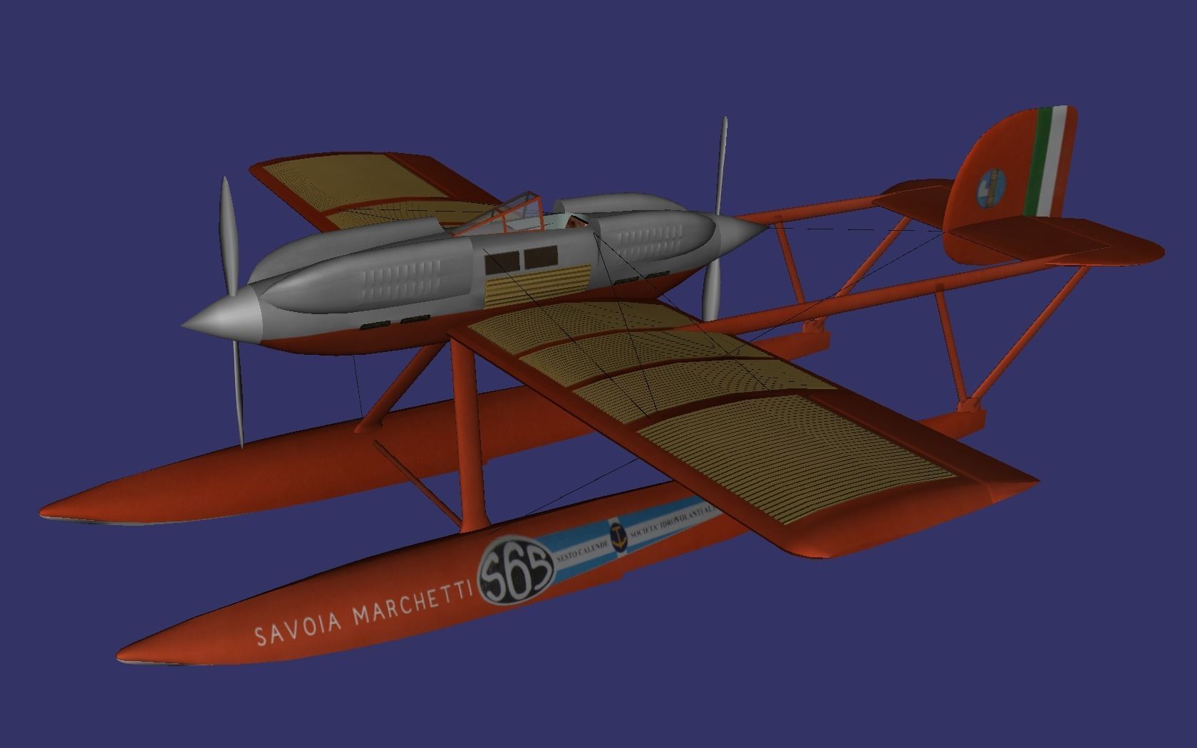 Savoia Marchetti S 65 free VR / AR / low-poly 3D model | CGTrader