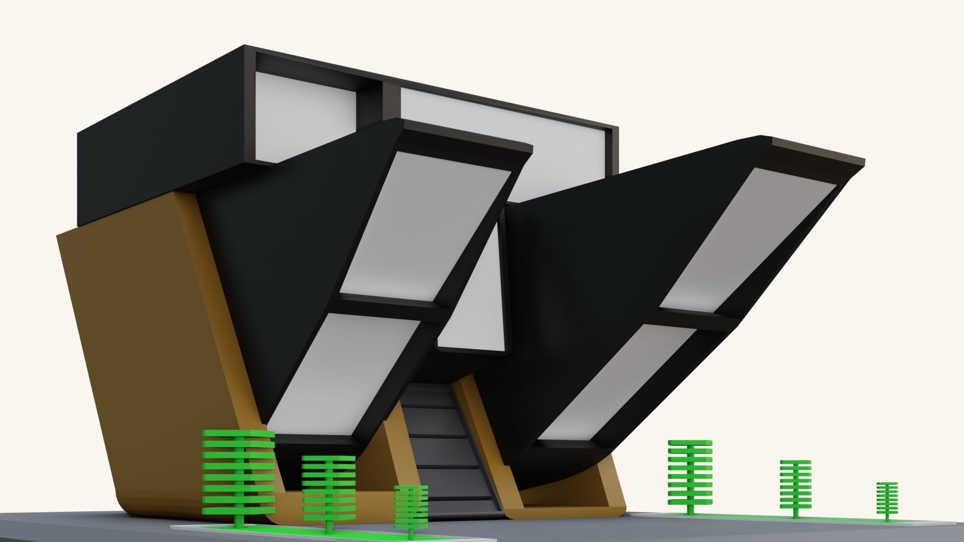 3D model Low Poly Modern House Pack - 20 VR / AR / low-poly | CGTrader