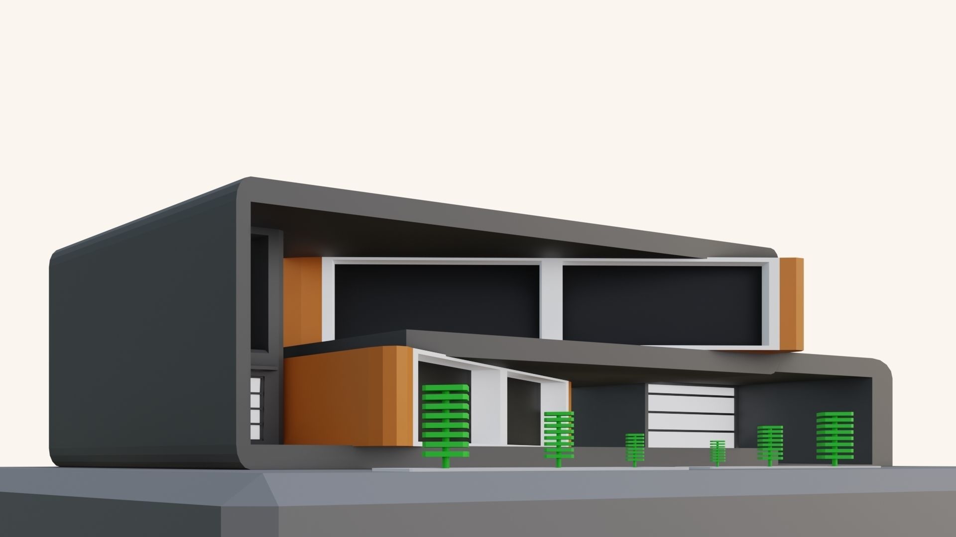 3D model Low Poly Modern House Pack - 20 VR / AR / low-poly | CGTrader