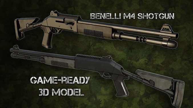 3D model Benelli M4 Shotgun VR / AR / low-poly rigged | CGTrader
