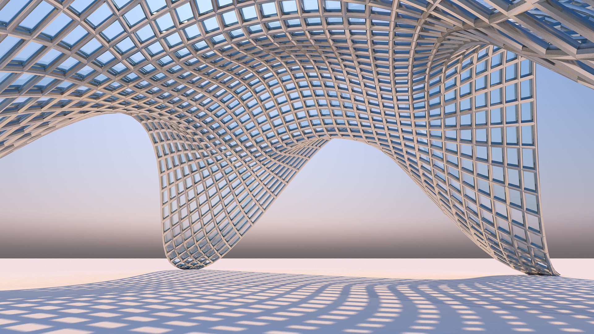 0002 - Shaded Parametric Pergola 3D model | CGTrader