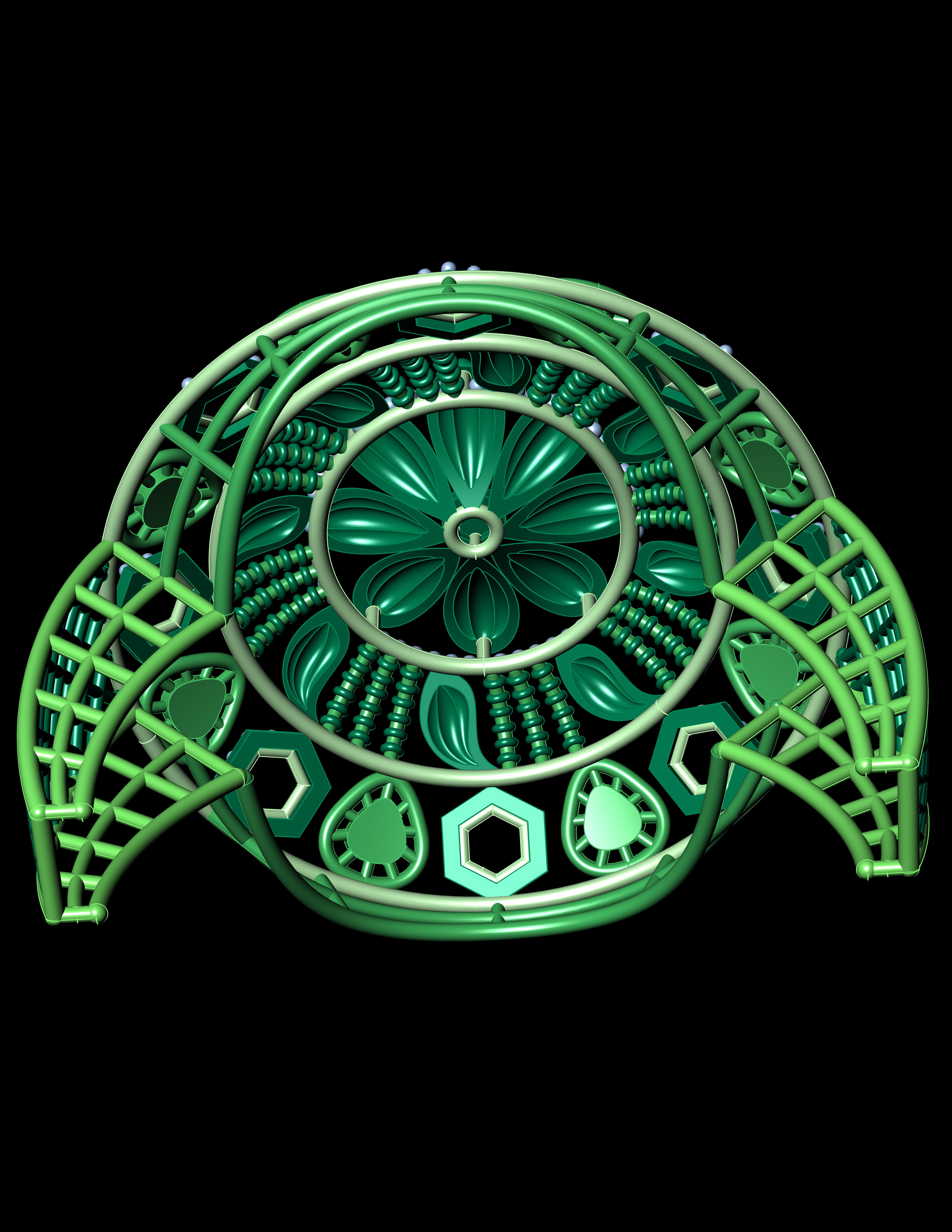 Ring - Katak - Traditional Indian - Katak - 3D Print File 3D model 3D ...