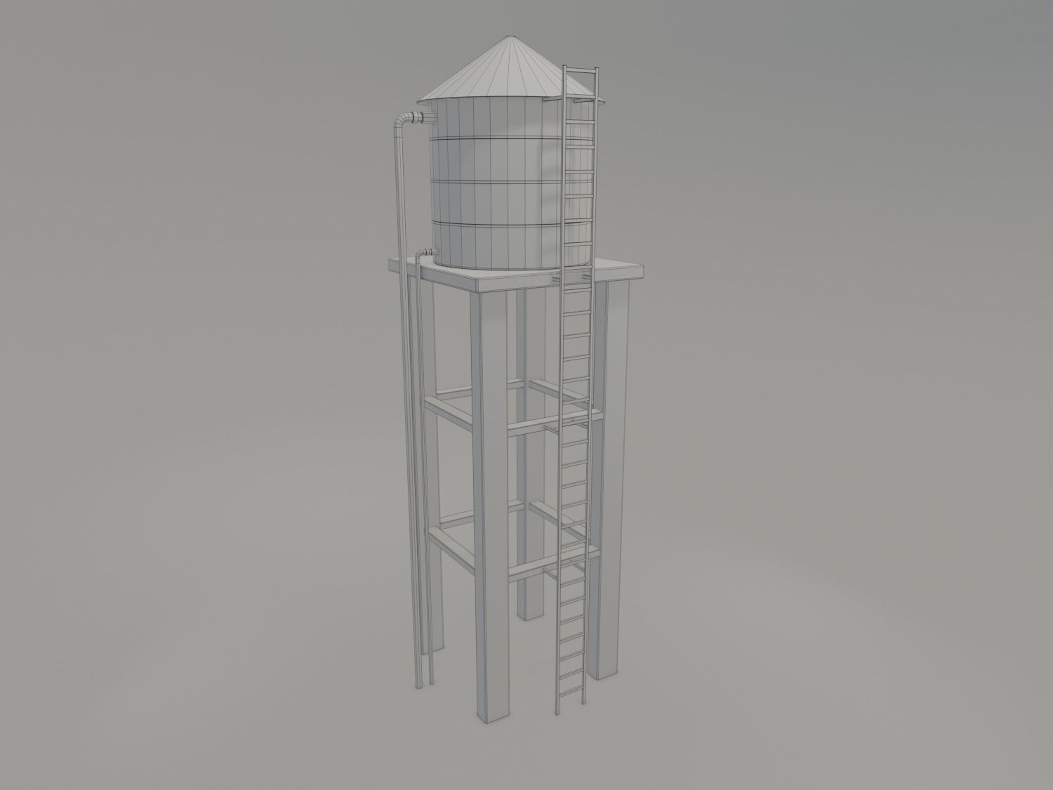 3D model Water Tank - Low Poly VR / AR / low-poly | CGTrader