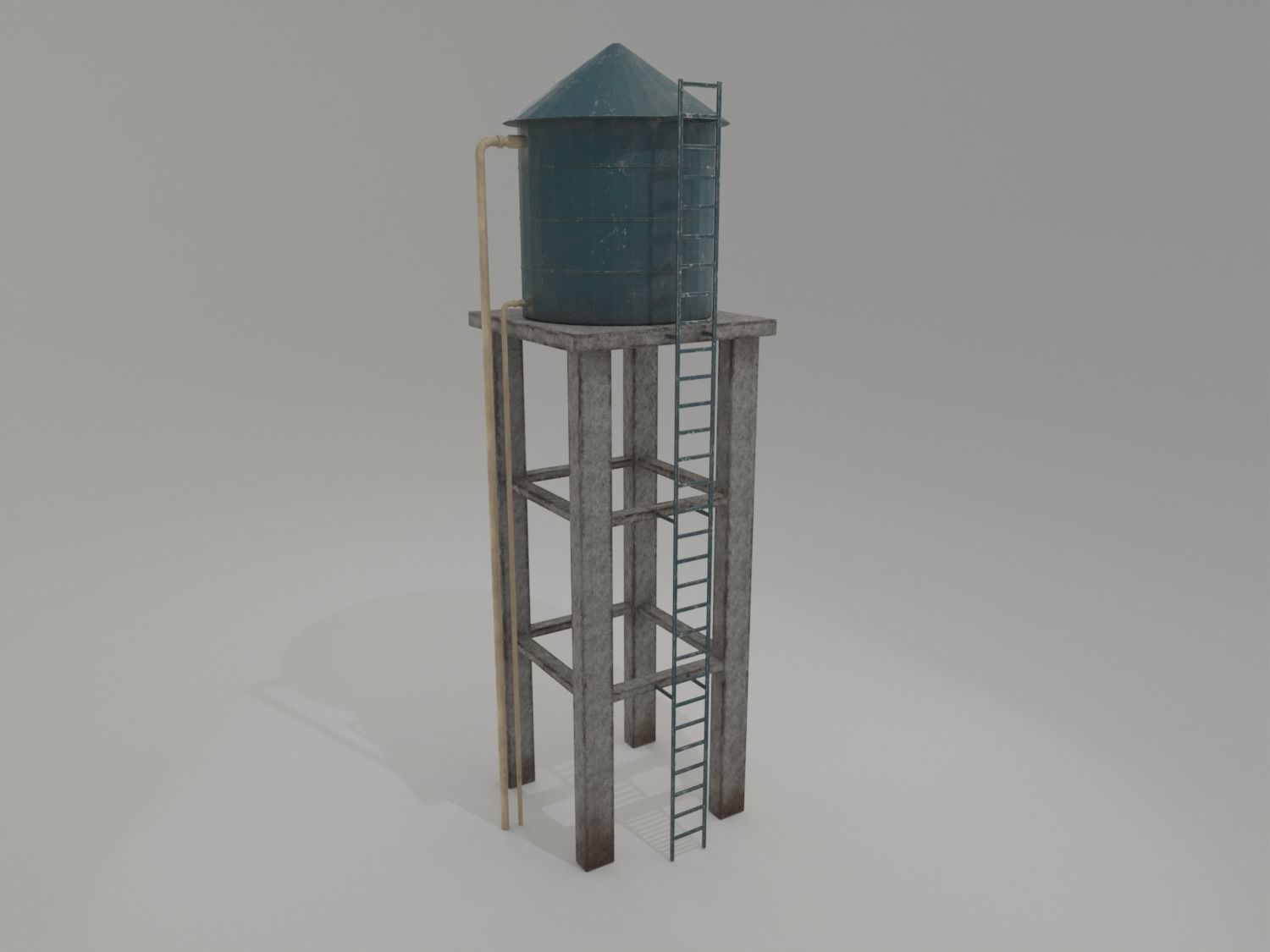 3D model Water Tank - Low Poly VR / AR / low-poly | CGTrader