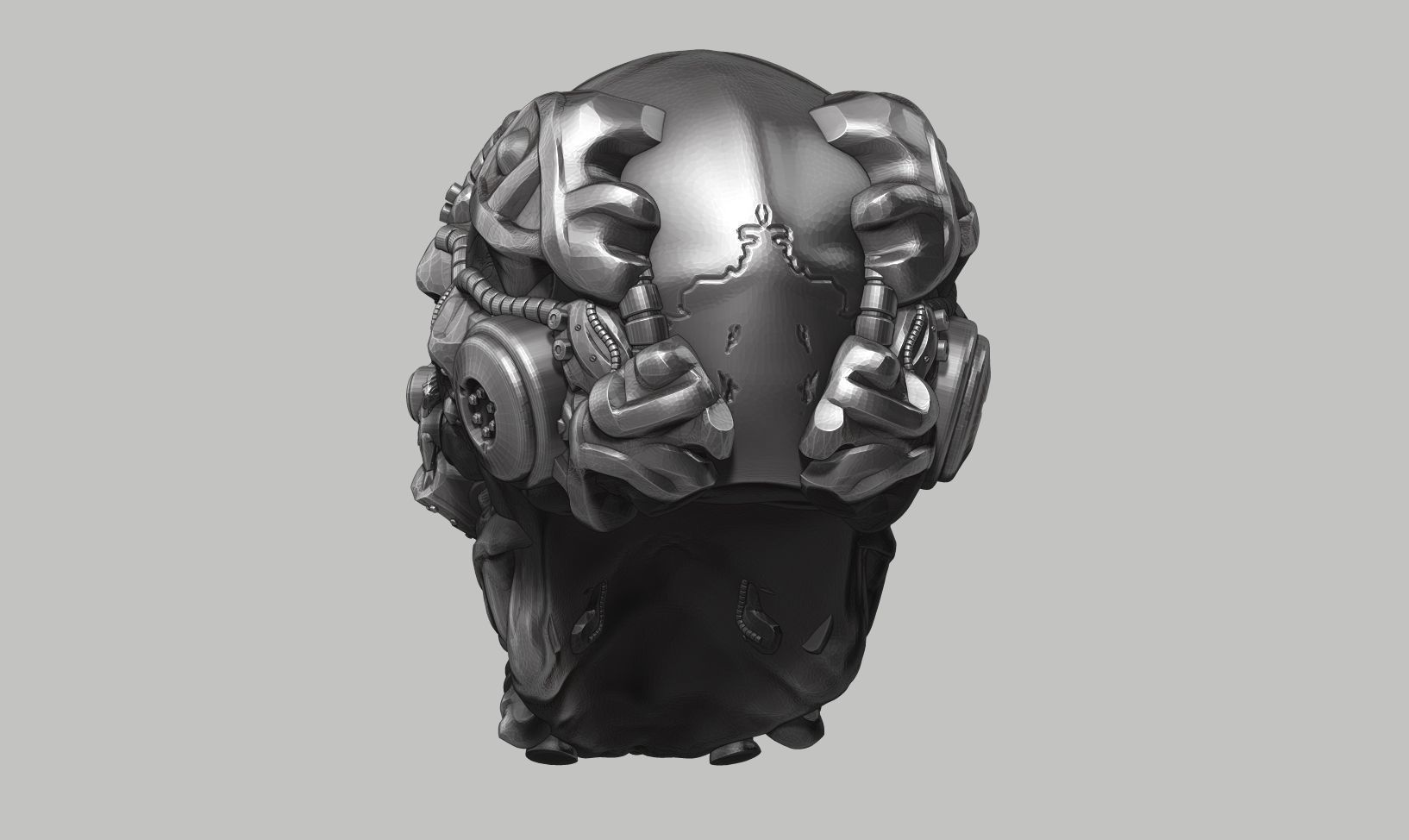 skull robot head a09 3d print model 3D model 3D printable | CGTrader