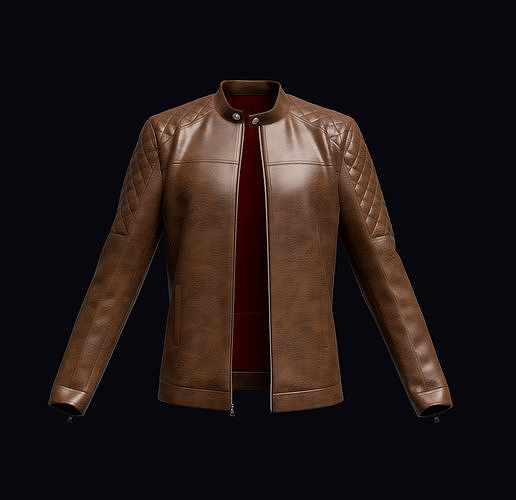 Mens Leather Biker Jacket 3D model | CGTrader