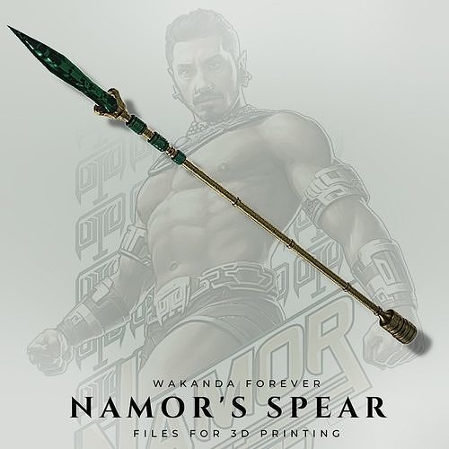 Spear of Namor from Wakanda Forever 3D model 3D printable | CGTrader