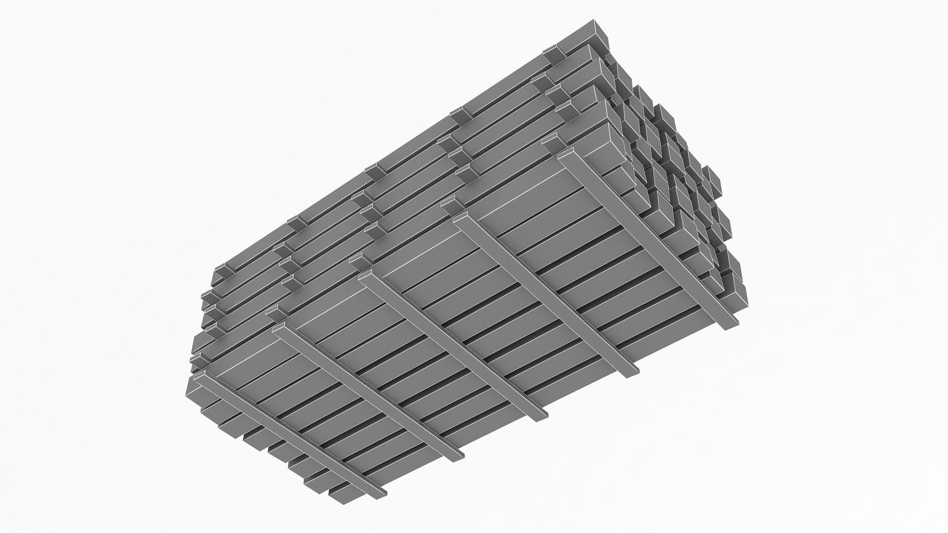 Wooden Bar Stack 3D model | CGTrader