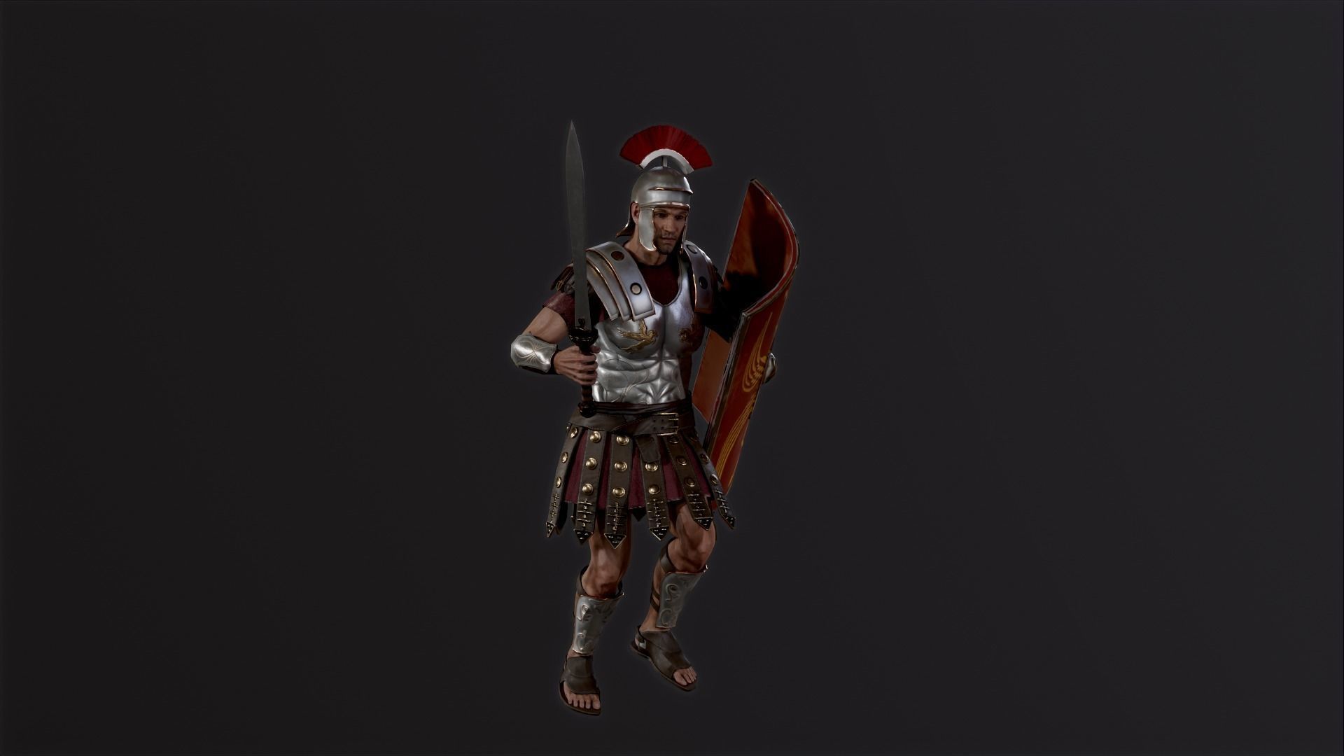3D model Roman Centurion VR / AR / low-poly | CGTrader