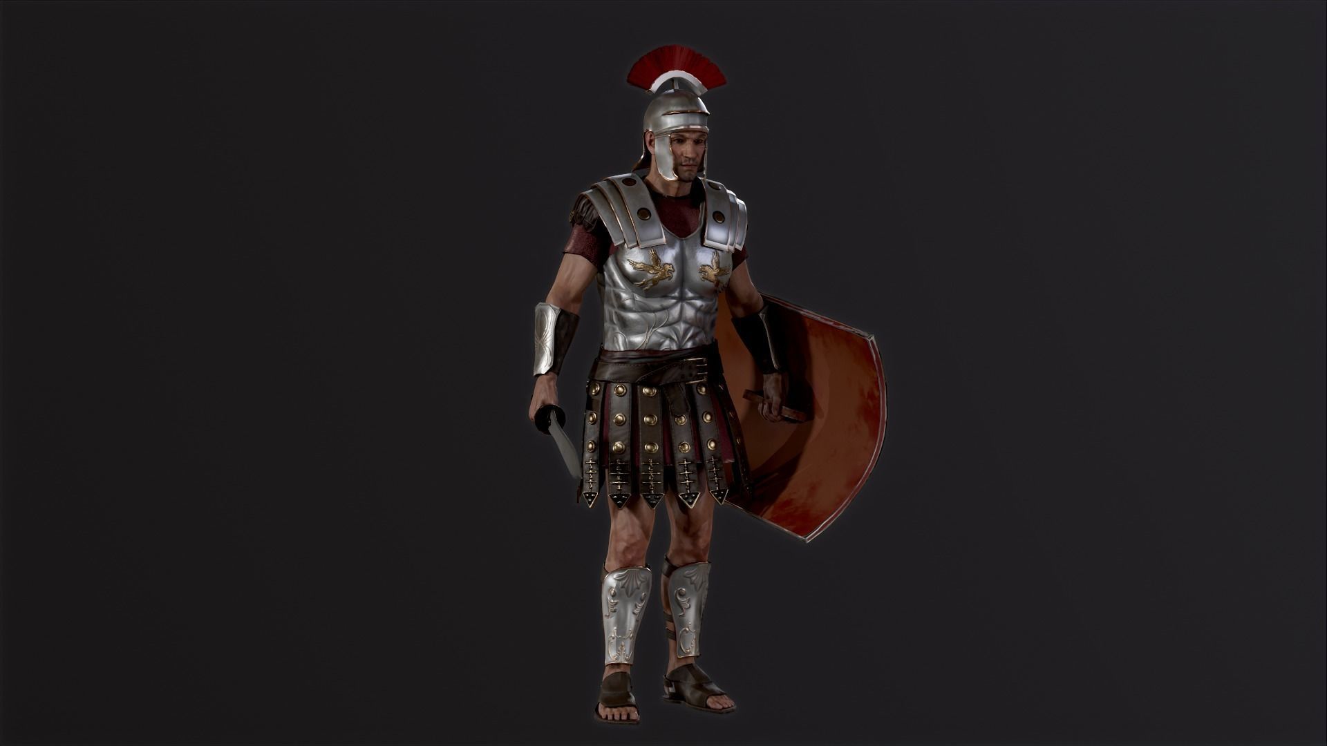 3D model Roman Centurion VR / AR / low-poly | CGTrader