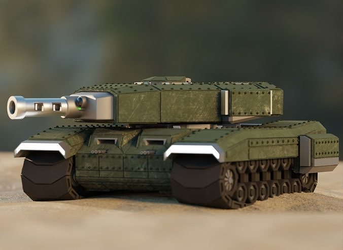 3D model Futuristic Low Poly Tank VR / AR / low-poly | CGTrader