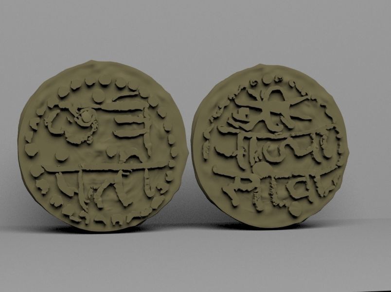 ch shivaji maharaj coin hon 3D model | CGTrader
