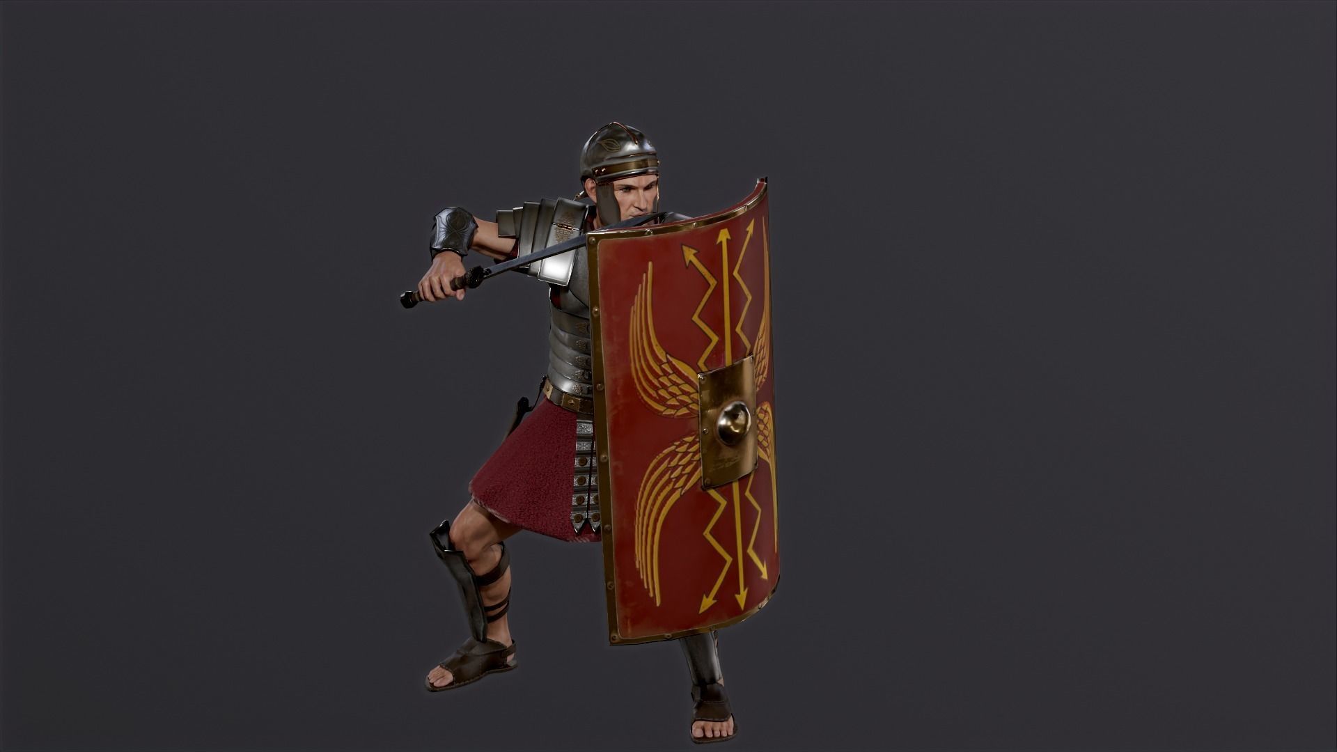 3D model Roman Soldier3 VR / AR / low-poly | CGTrader