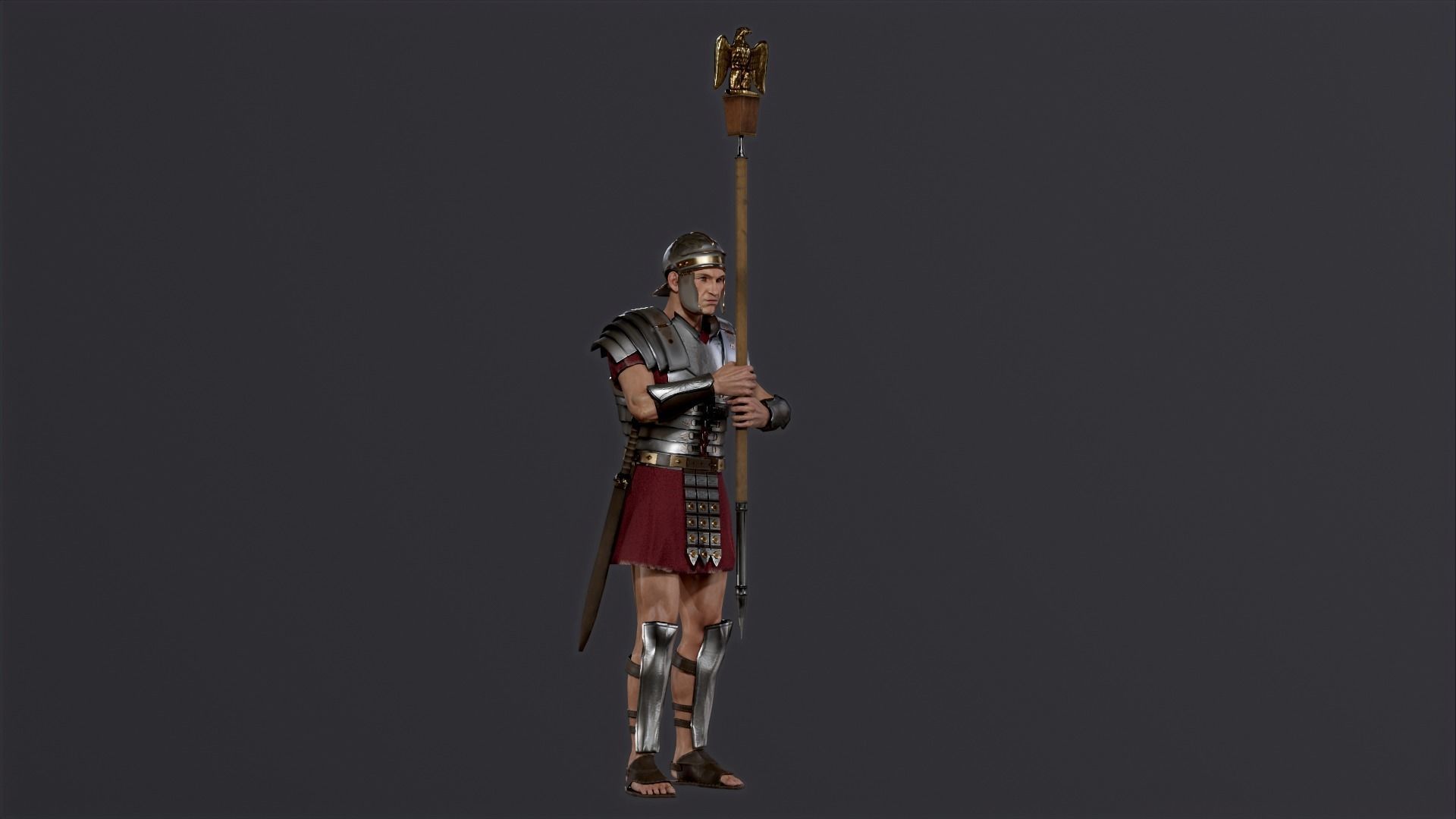 3D model Roman Soldier3 VR / AR / low-poly | CGTrader