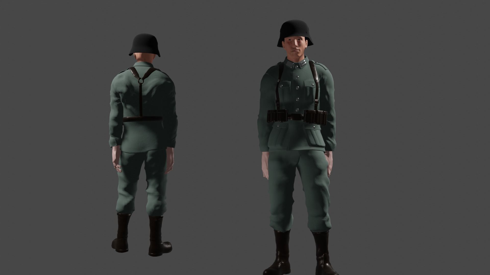 3D model Wehrmacht Soldier - RIGGED ANIMATED VR / AR / low-poly | CGTrader