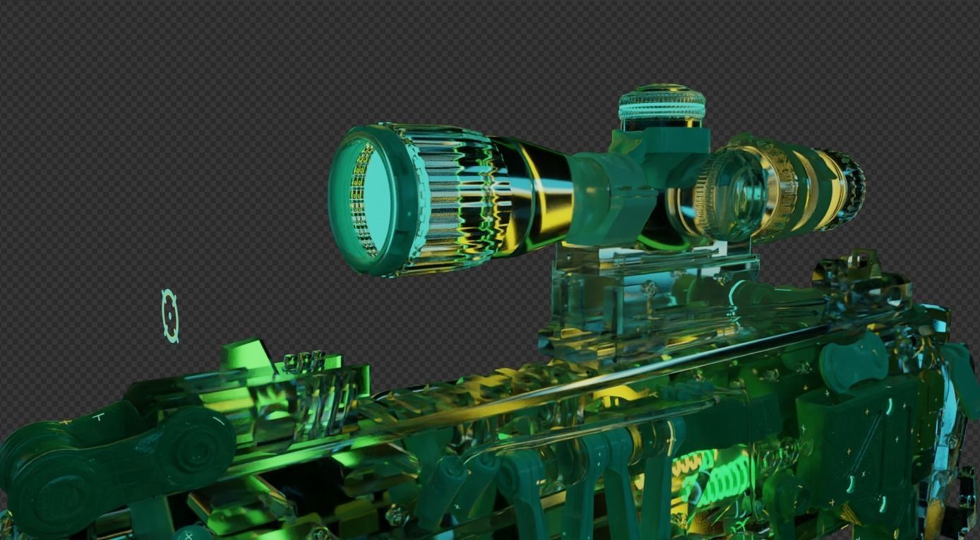 Glass Gun - 31MAR21 by DSZarts 3D model | CGTrader