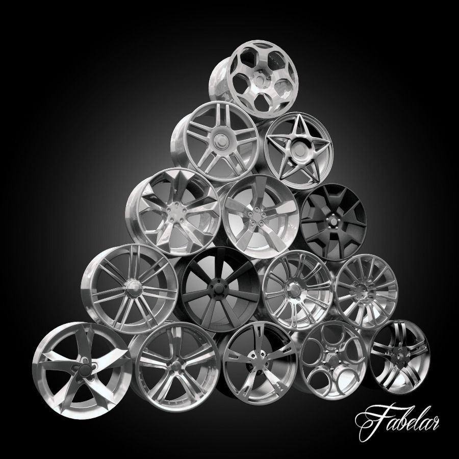 Car rims collection 1 3D model | CGTrader