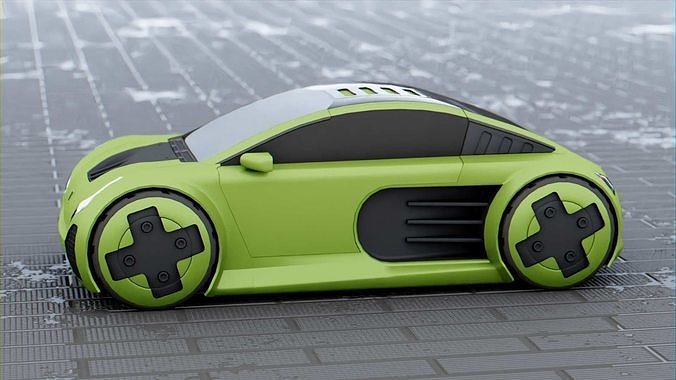 CONCEPT ELECTRIC VEHICLE RIGGED 3D model rigged | CGTrader
