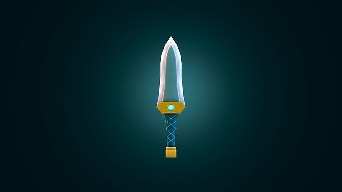 3D model Stylized Dagger - Handpainted RPG Low-Poly Game Ready 3D model ...