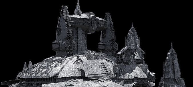 Jupiter Space station Kitbash 2 3D model | CGTrader