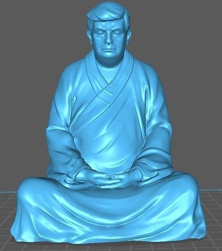 Meditate Zen Buddha Donald J Trump pose 3D model 3D printable | CGTrader