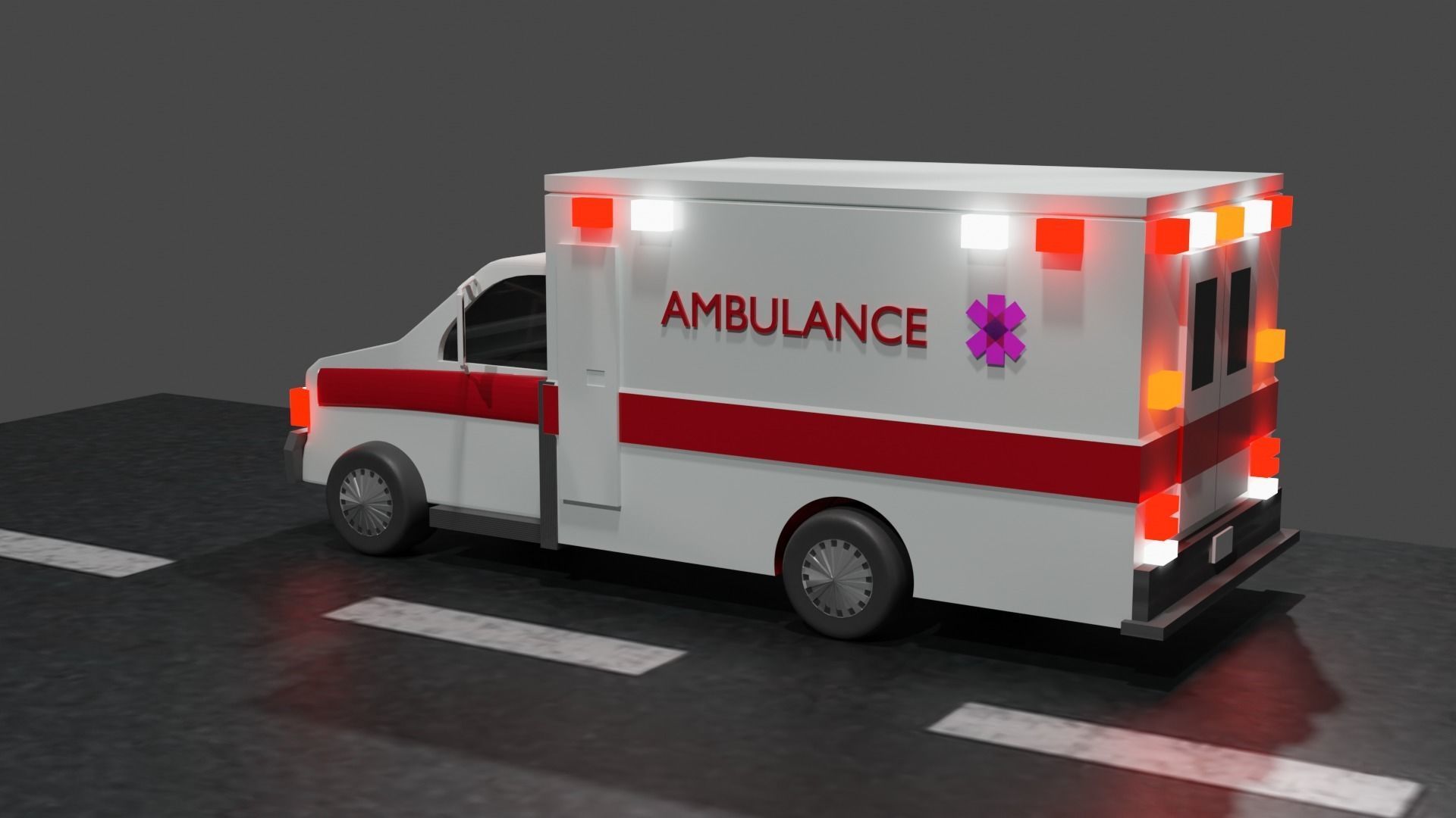 3D model Ambulance emergancy vahicle VR / AR / low-poly | CGTrader