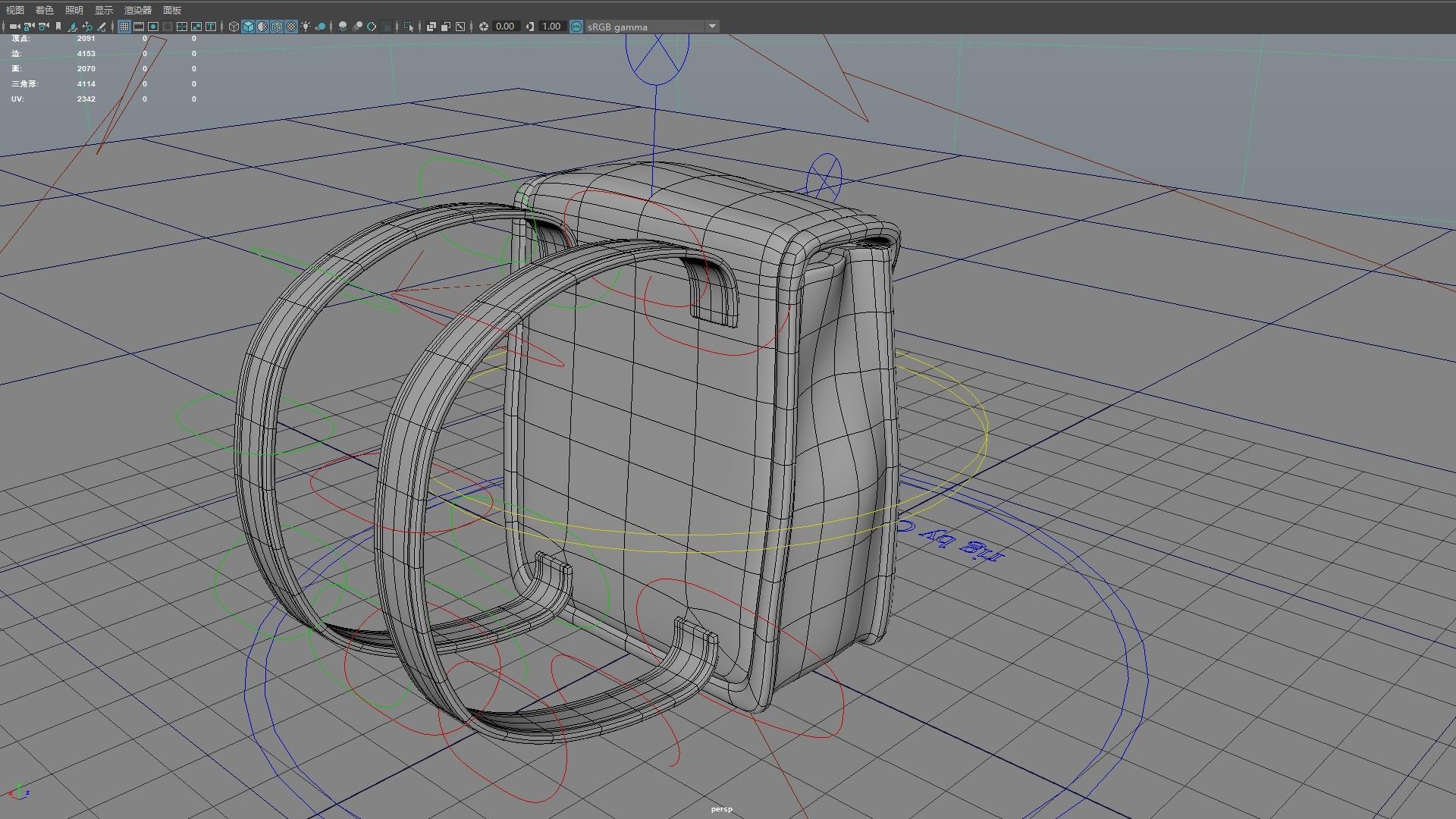 Cartoon backpack child character Shoulders bag luggage rig 3D model ...