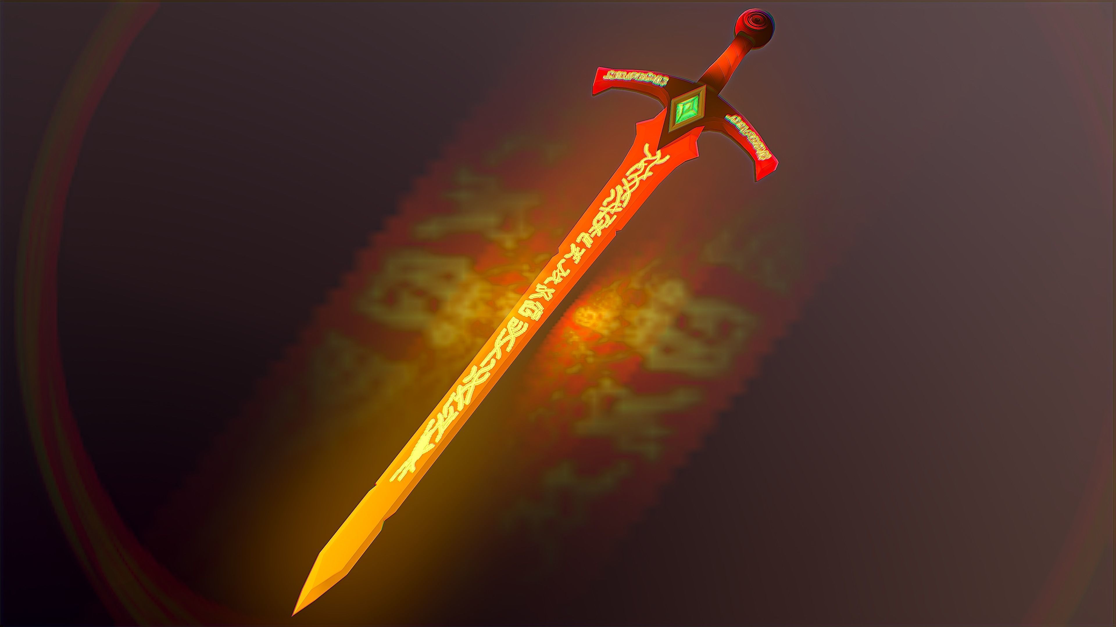 3D model hand-painted hell sword VR / AR / low-poly | CGTrader
