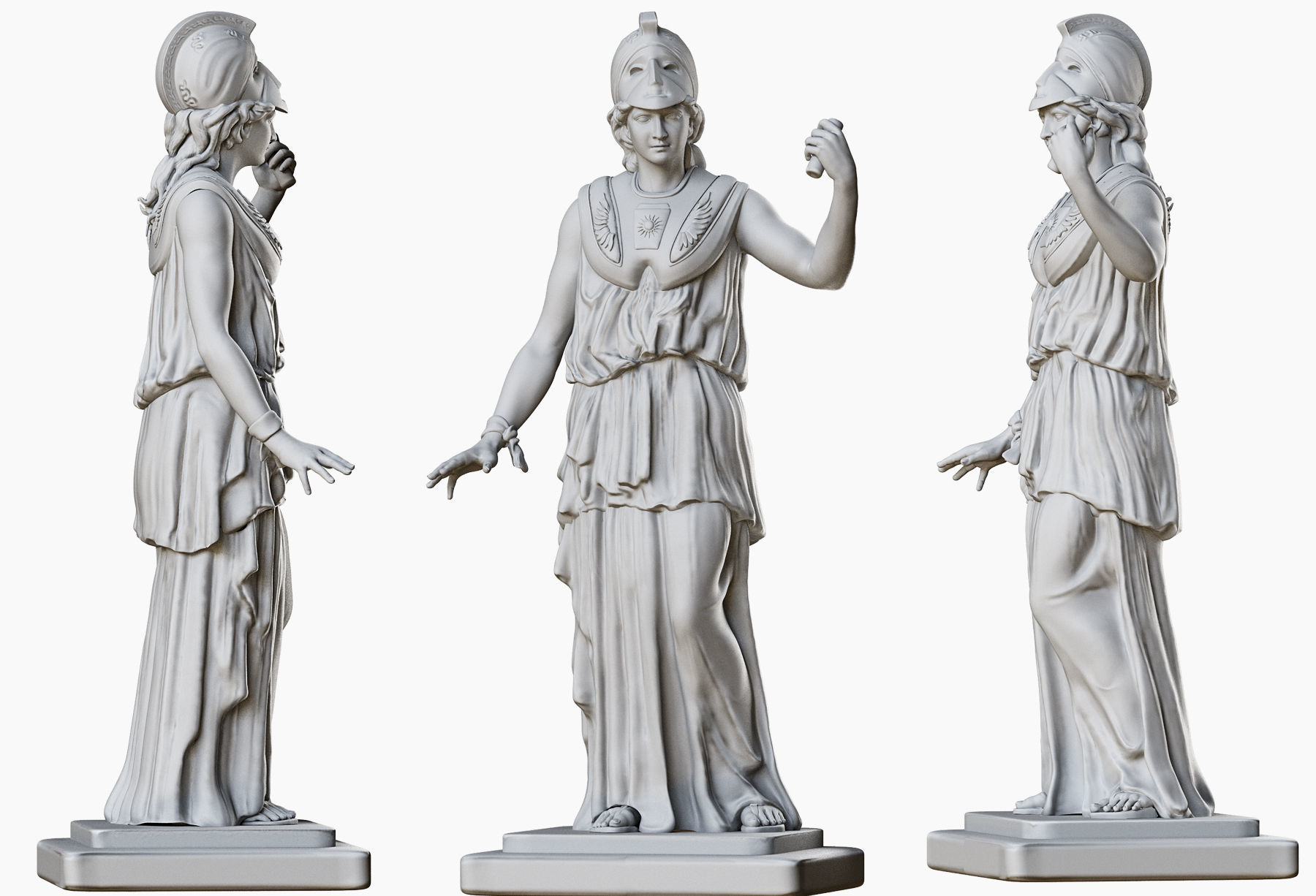 Afina statue of greek goddess 3D model 3D printable | CGTrader