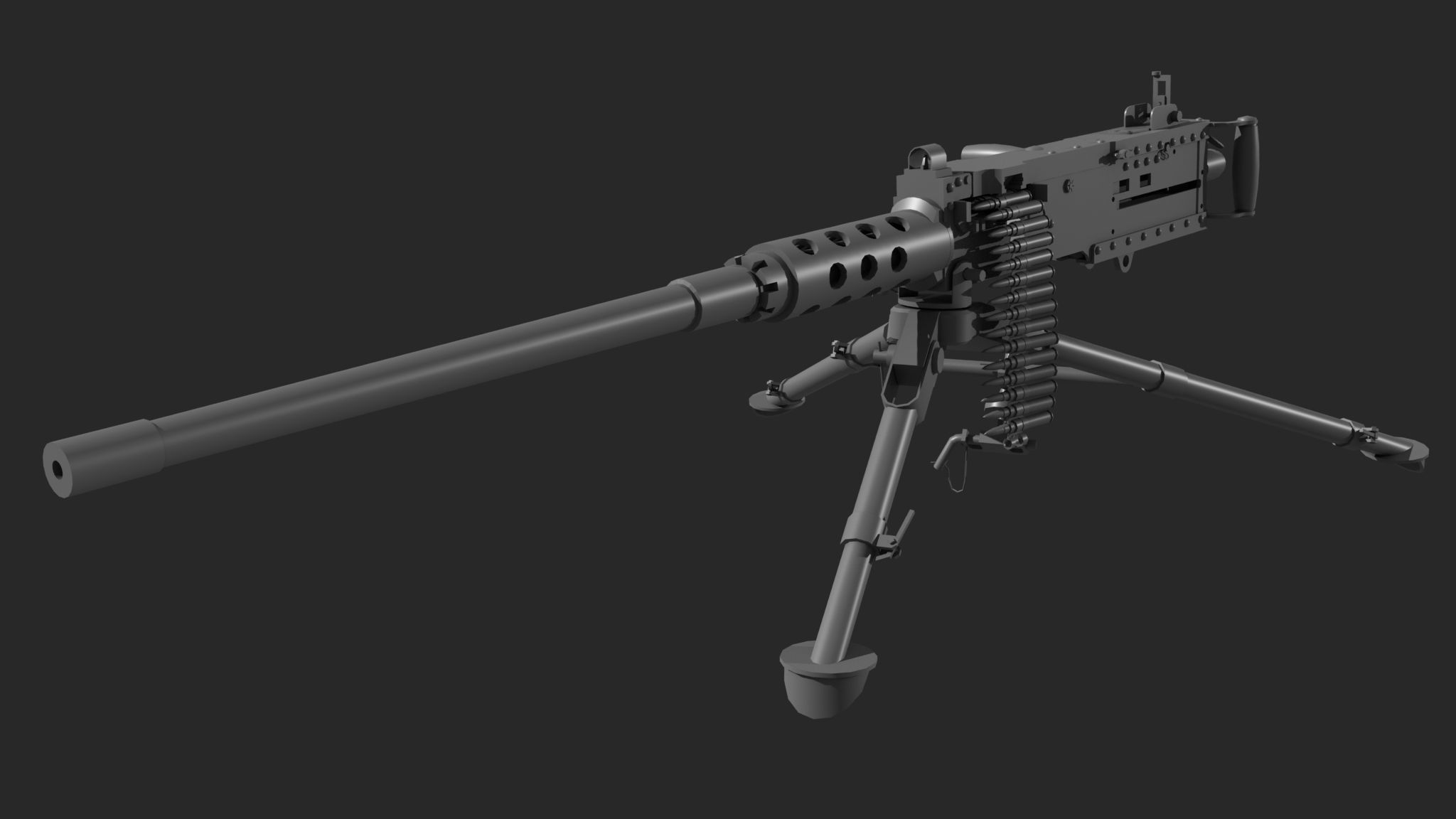 3D model Browning m2 gun 3d model machine gun VR / AR / low-poly | CGTrader