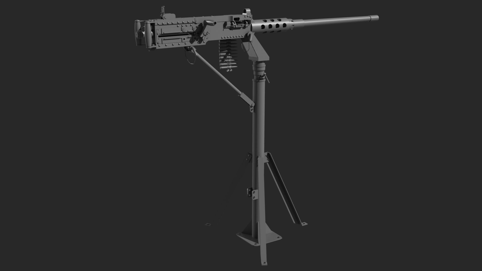 3D model Browning m2 gun 3d model machine gun VR / AR / low-poly | CGTrader