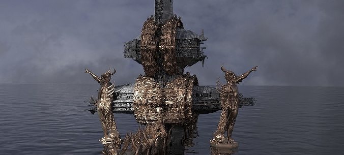 Ocean Cyberpunk Atlantis Deep city 1 3D model | CGTrader