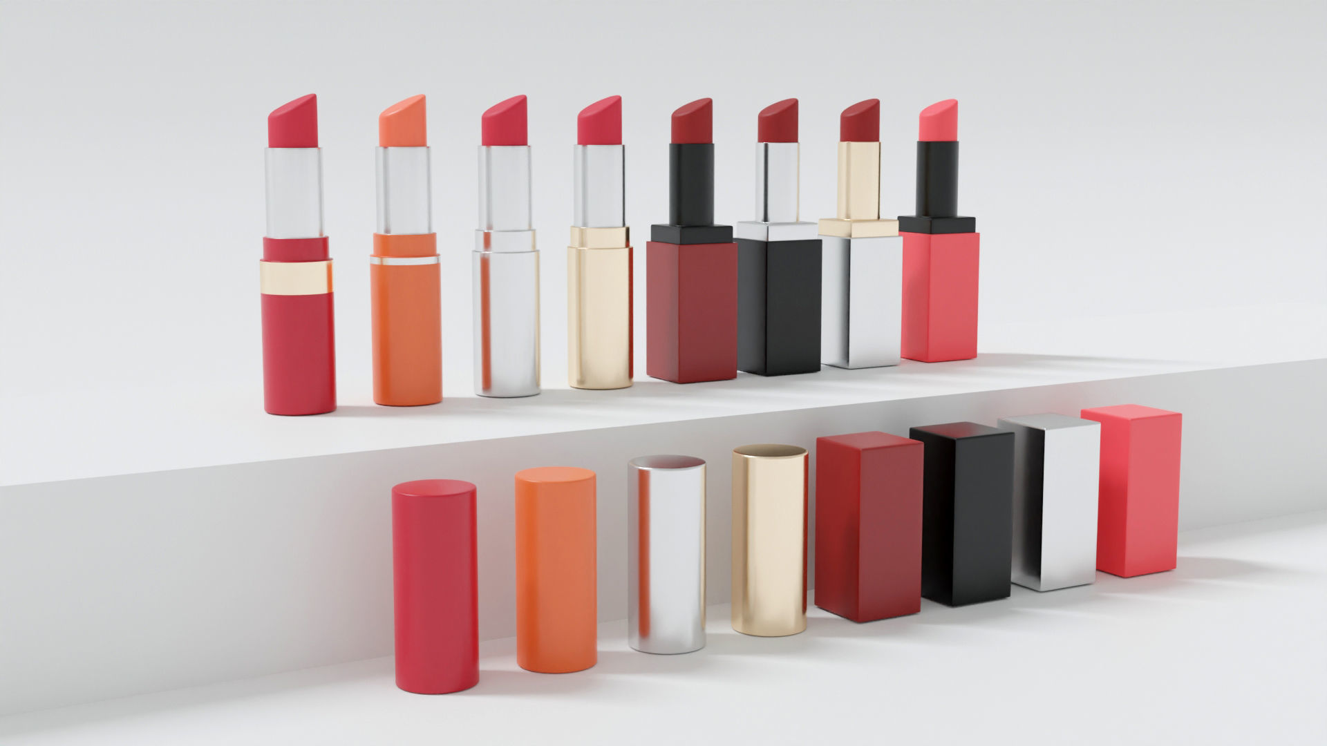 Set of cosmetics for make up 3D model | CGTrader