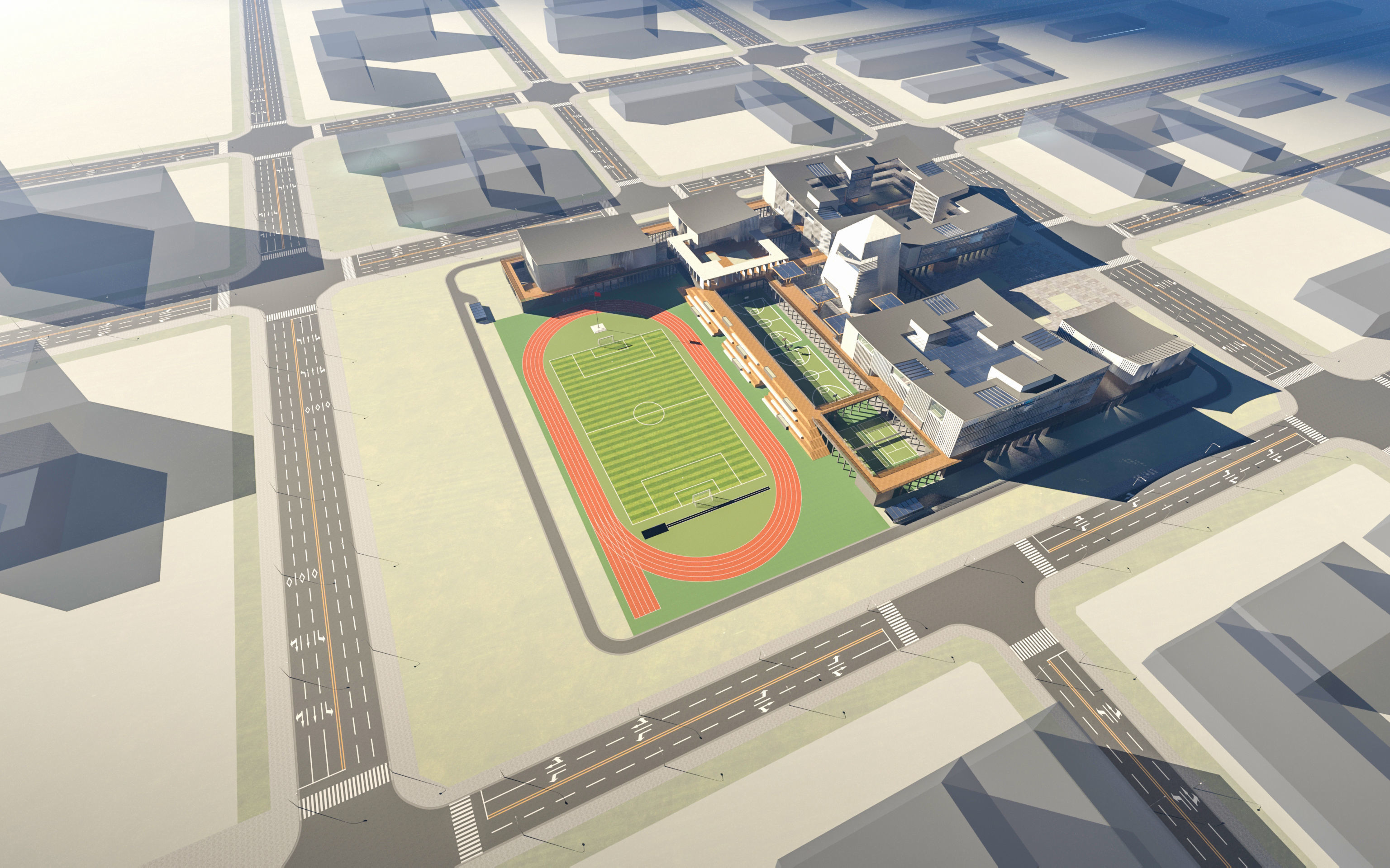 3D Campus School Buildings Set 001 3D model | CGTrader