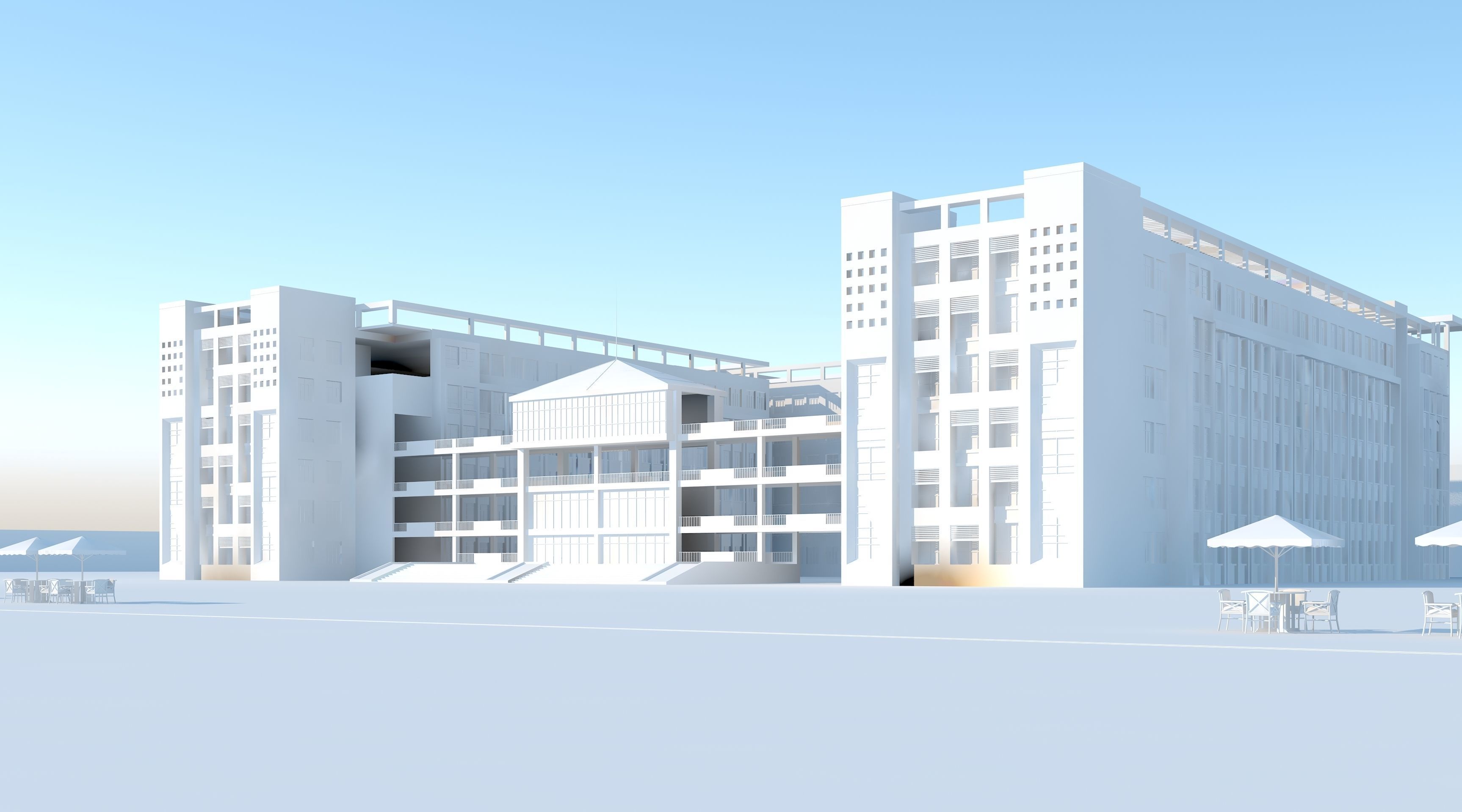 3D Campus School Buildings 002 3D model | CGTrader