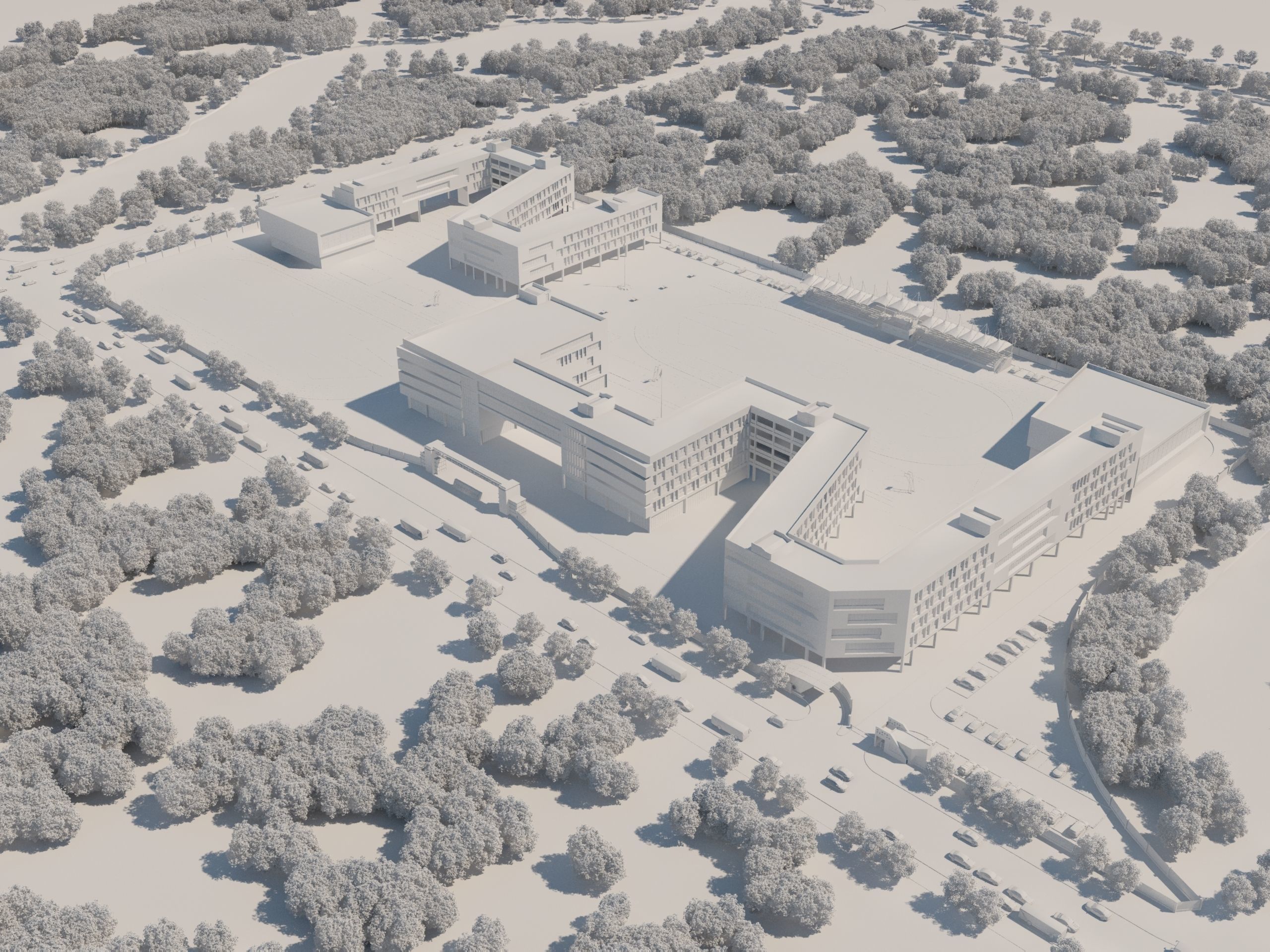 3D Campus School Buildings Set 003 3D model | CGTrader