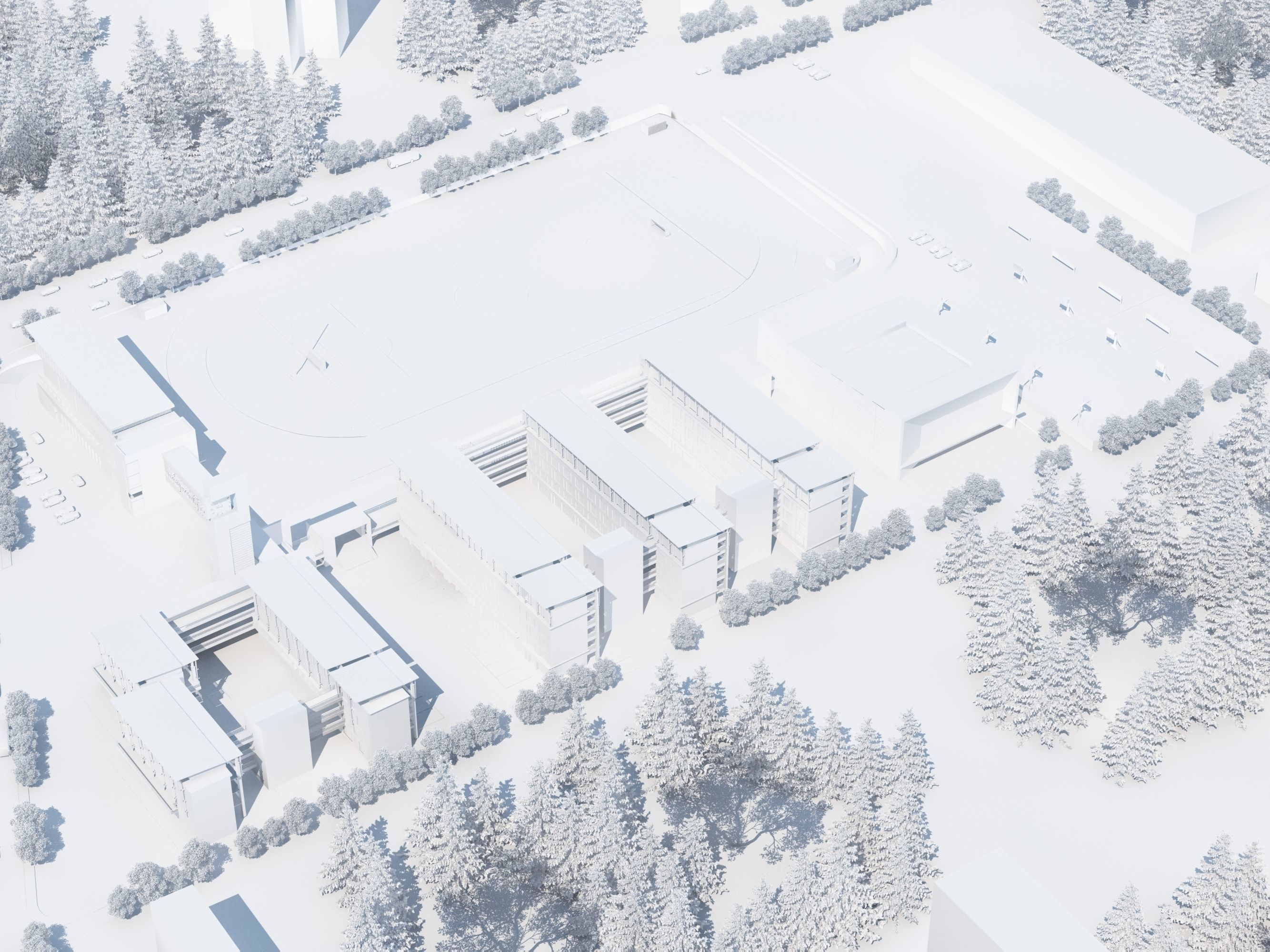3D Campus School Buildings Set 007 3D model | CGTrader