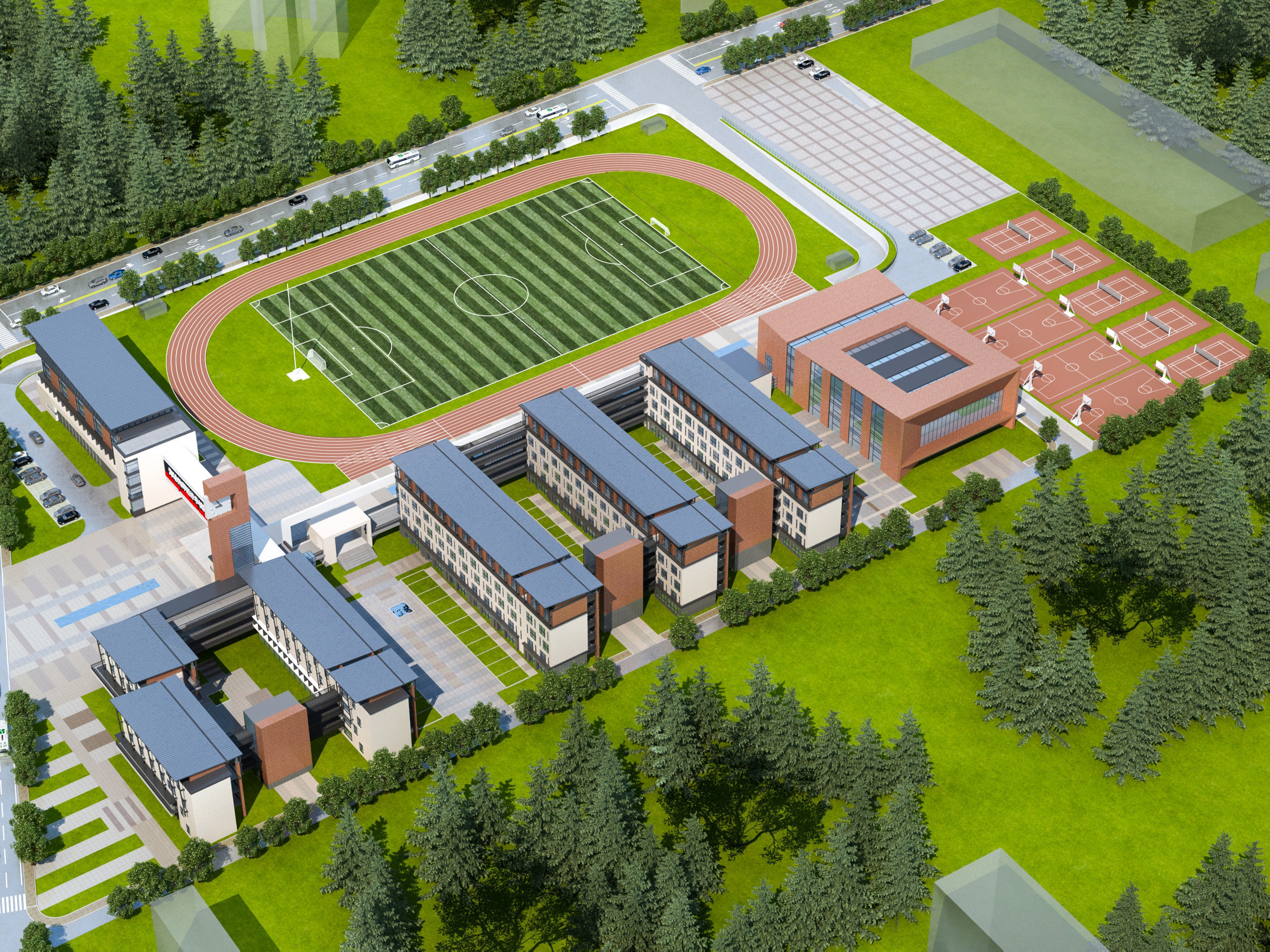 3D Campus School Buildings Set 007 3D model | CGTrader