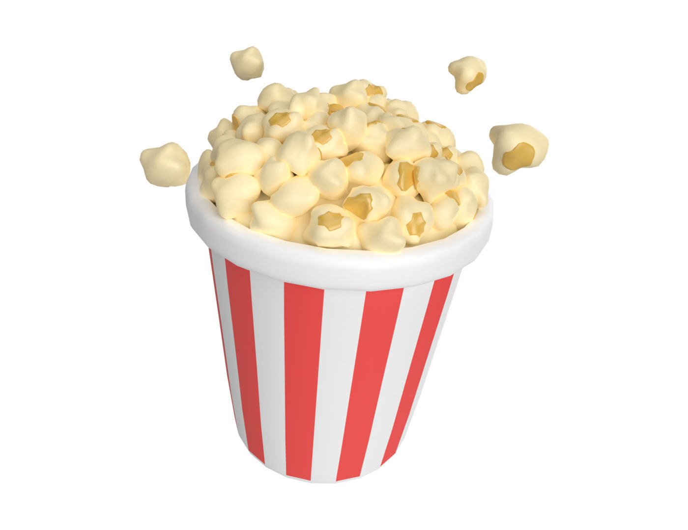 Cartoon Popcorn 3D model | CGTrader