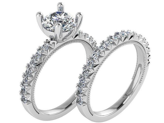 Diamond ring with band 1992 3D print model 3D model 3D printable | CGTrader